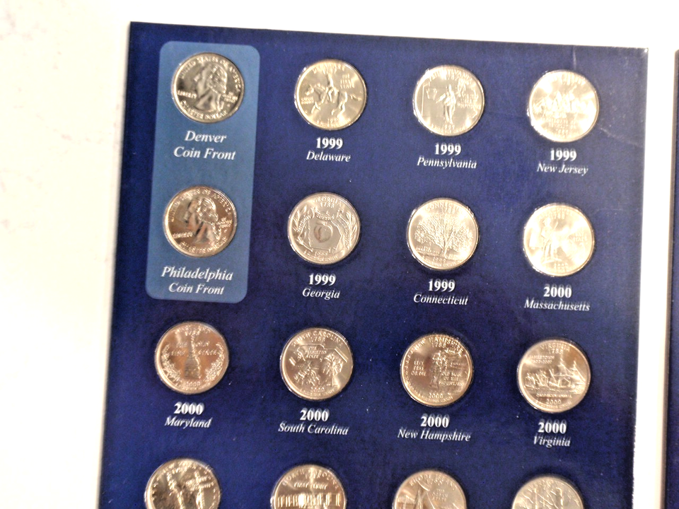 50 State Quarter Set - 1999-2008 - 52 coins - All UNC.+ Album | eBay