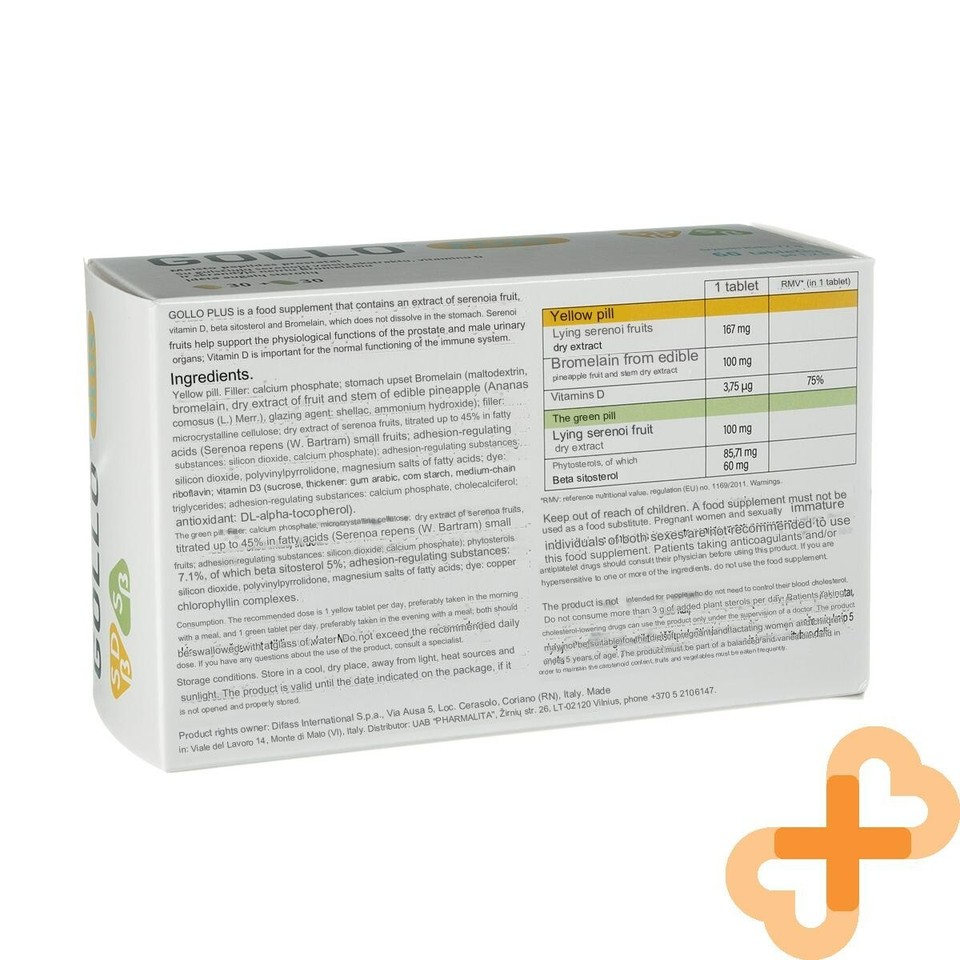 GOLLO PLUS Men Prostate Health Complex 60 Tablets Immune System ...