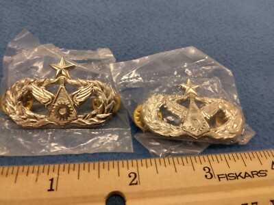 LOT OF 2 MEYER - USAF Air Force SENIOR CIVIL ENGINEERING Badge pins ...