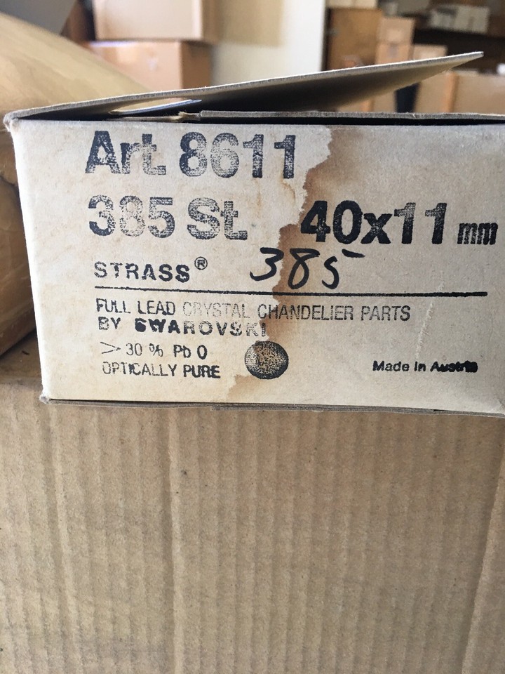 VTG Swarovski Strass Crystal #8611 Chandelier Pendant Drop Prism, 40 MM | eBay