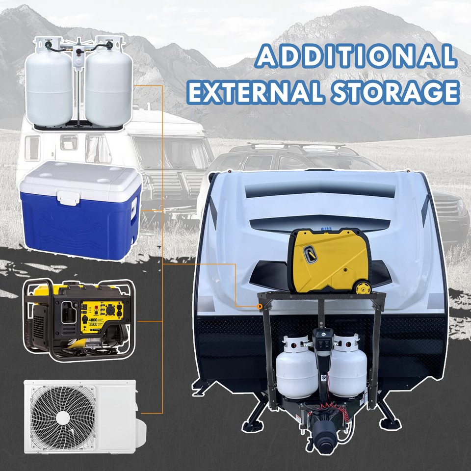 Trailer Tray 300 Pounds for Outdoor Generator Storage for RVs and ...