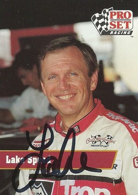 LAKE SPEED AUTOGRAPHED SIGNED 1991 PRO SET RACING NASCAR PHOTO TRADING ...