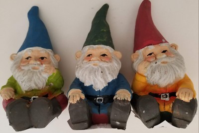 Fairy Garden Ceramic Gnome Gnomes, Select: Blue, Green or Red | eBay