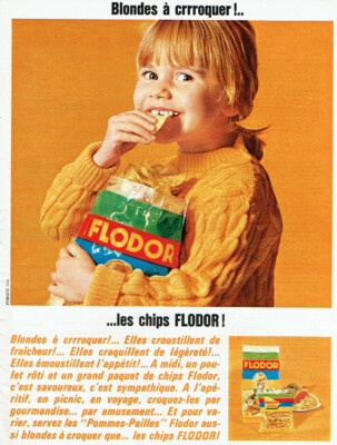 Publicité Advertising 820 1965 les chips Flodor blondes a croquer | eBay