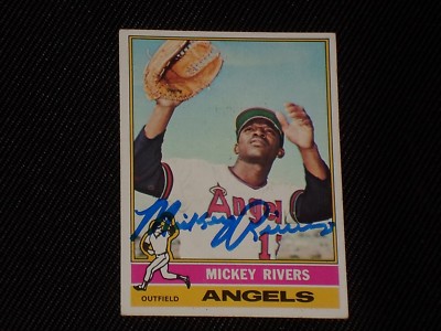 MICKEY RIVERS 1976 TOPPS SIGNED AUTOGRAPHED CARD #85 ANGELS | eBay