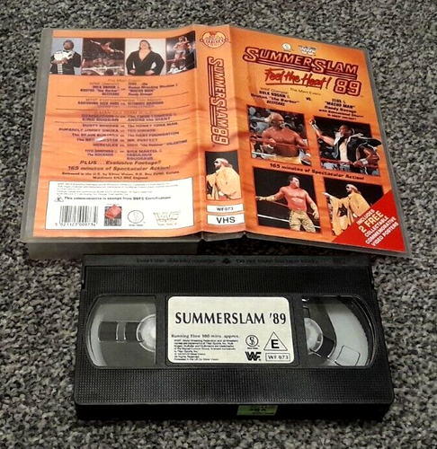 WWE WWF SUMMERSLAM 89 HULK HOGAN BRUTUS WRESTLING PAL VHS VIDEO SILVER ...