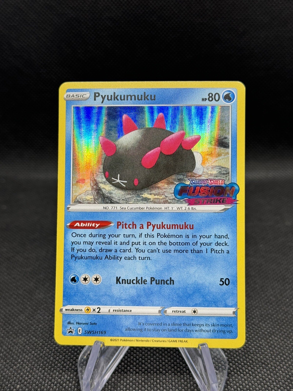 Pyukumuku SWSH169 Prerelease Black Star Promo Near Mint Pokemon TCG | eBay
