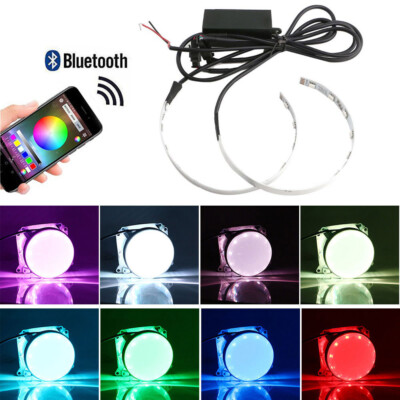 Flash RGB Demon Devil Evil Eye BT APP Control Halo Strips for BMW ...
