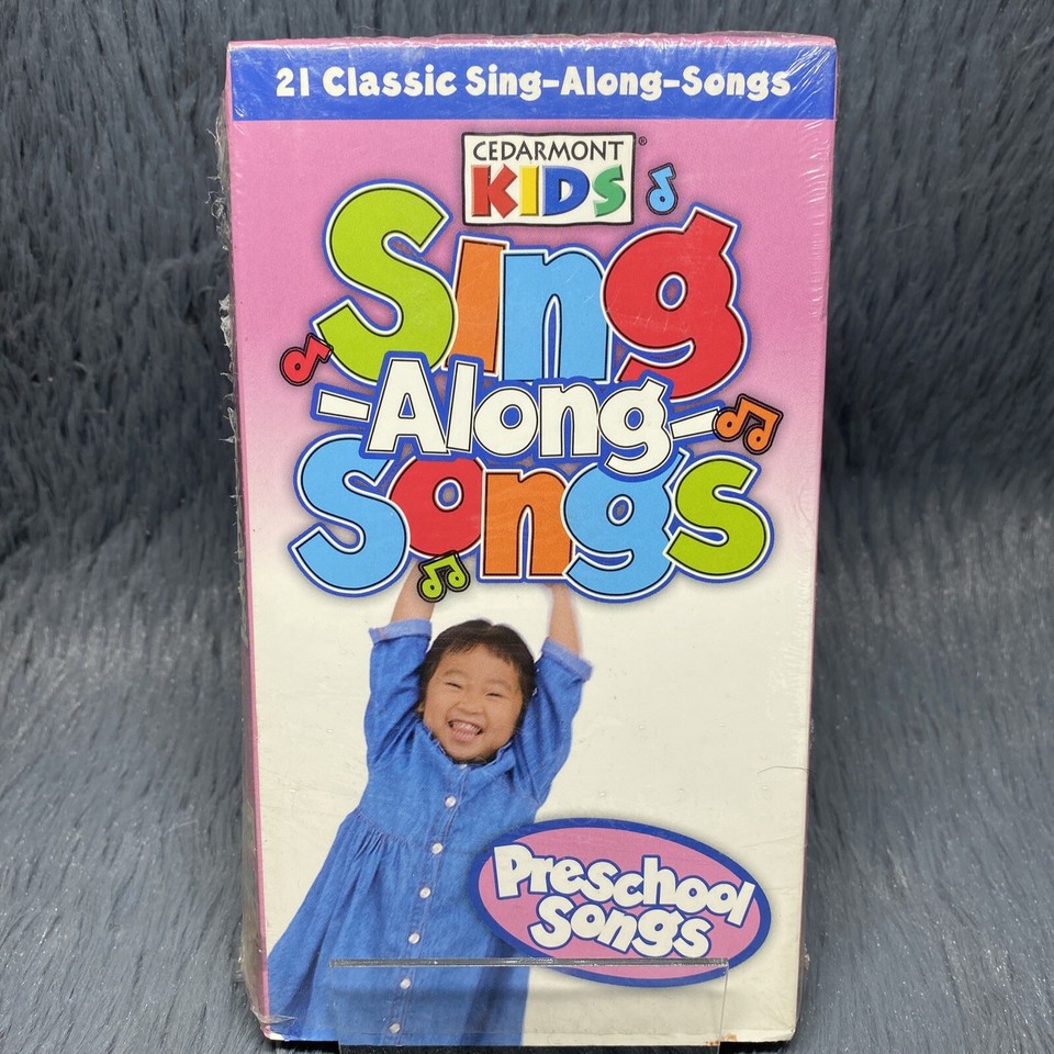 Sing-Along-Songs Preschool Songs VHS Tape 2000 Cedarmont Kids Children ...