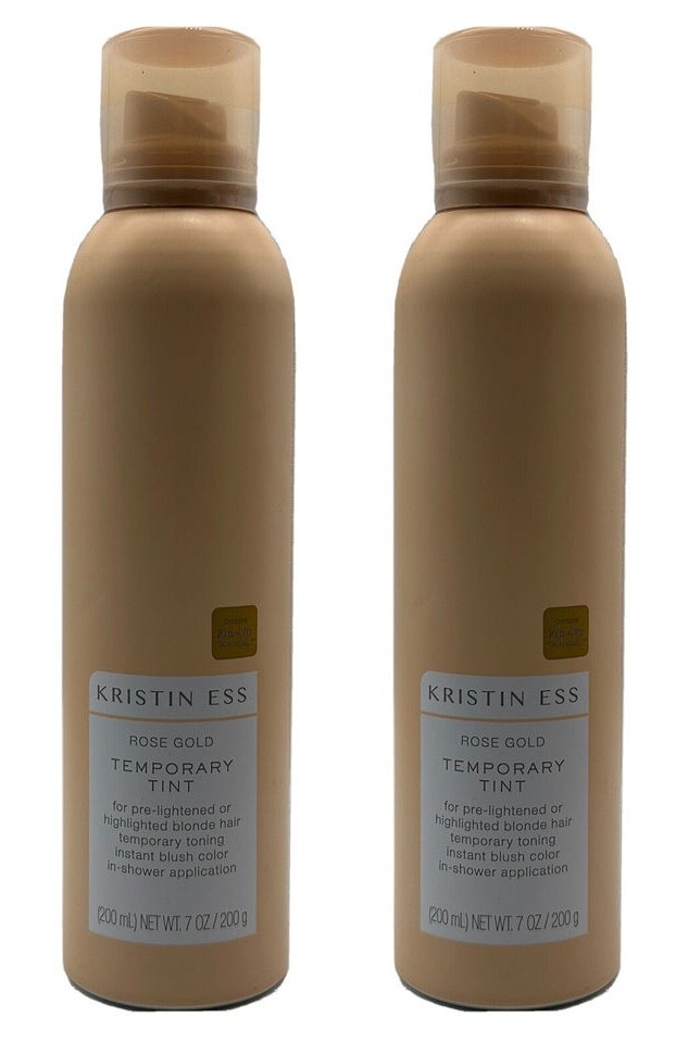 Lot of 2 Kristin Ess Temporary Wash Out Hair Tint Rose Gold Spray ...