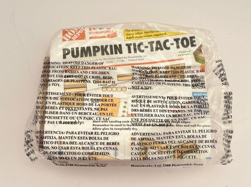 2 Home Depot Kids Workshop Kits Pumpkin Tic Tac Toe w/Pin Nov 2024 SALE ...