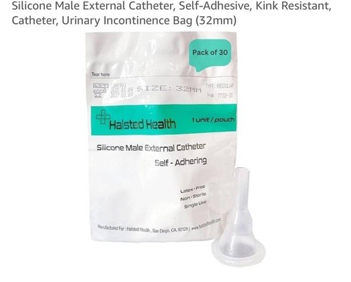 Silicone Male External Catheter Self-Adhesive Kink Resistant Catheter ...