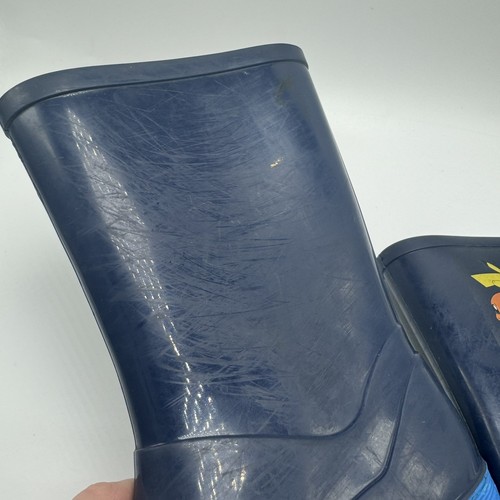 Pokémon Rain Boots Wellies Blue Kids Pull-On Size 12 Pikachu Charmander ...