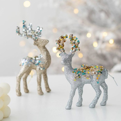 Artisanat réaliste wapiti de Noël rehausse le charme de votre table et ...
