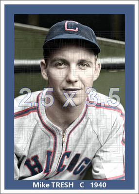 Mike Tresh - 1940 Chicago White Sox - choose a size - colorized print ...
