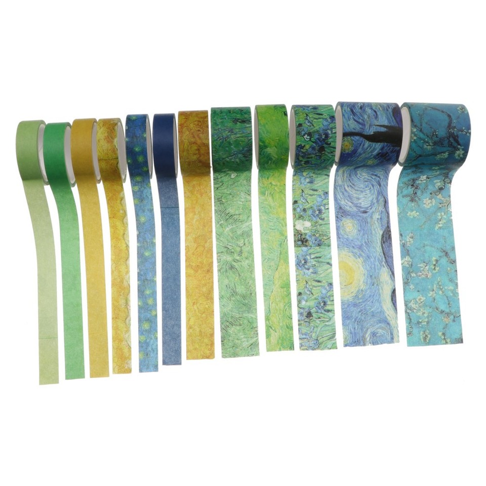 12 Rolls Scrapbooking Tapes Decorative Stickers Tapes Paper Stickers ...