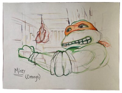 TMNT Michelangelo Drawing Teenage Mutant Ninja Turtles Movie Prop | eBay