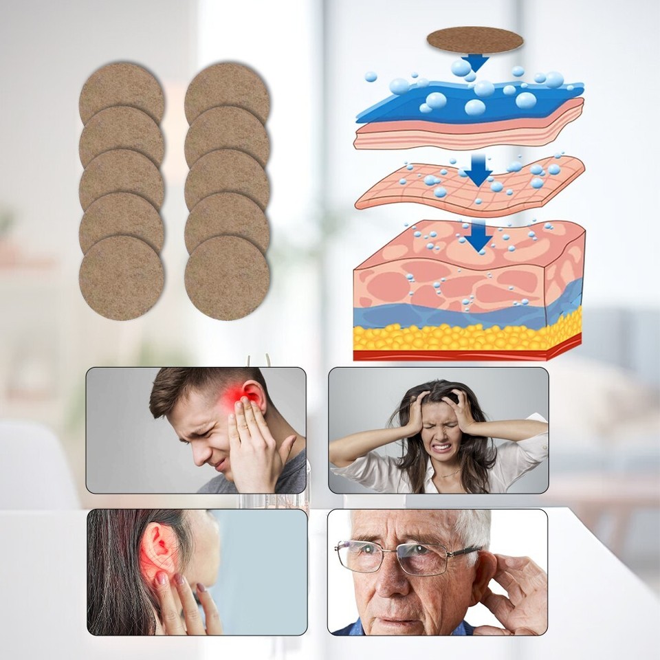 Natural Herbal Tinnitus Relief Patches Relief Ear Plaster for Ringing ...