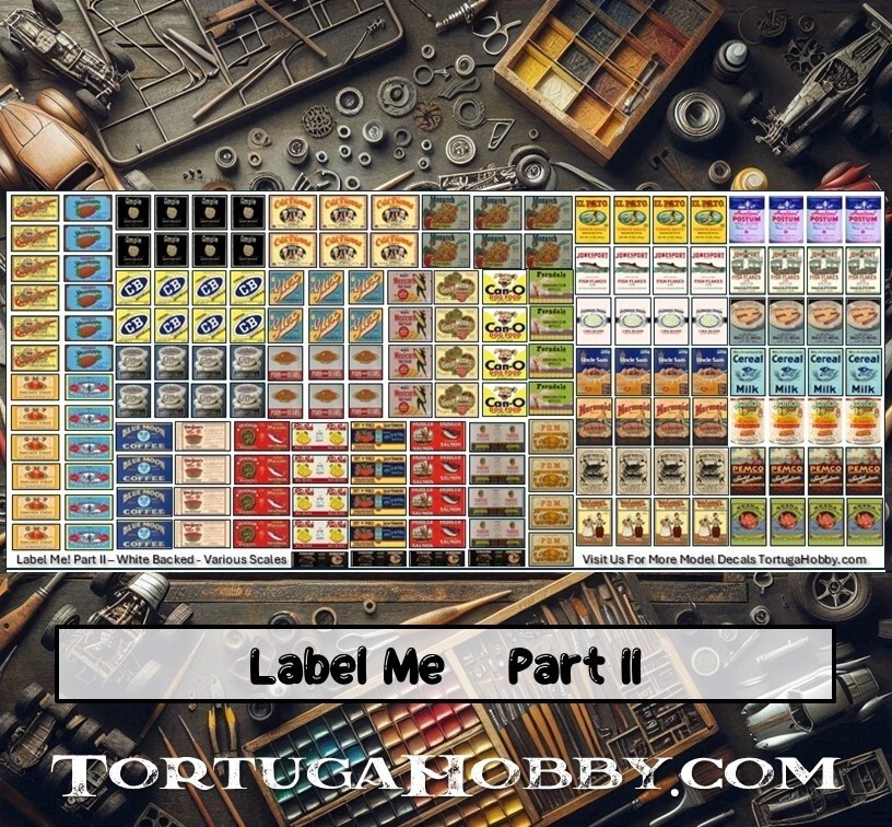 Label Me Decals - Waterslide - 1:24 Scale/1:18 Scale - Diorama Decal ...