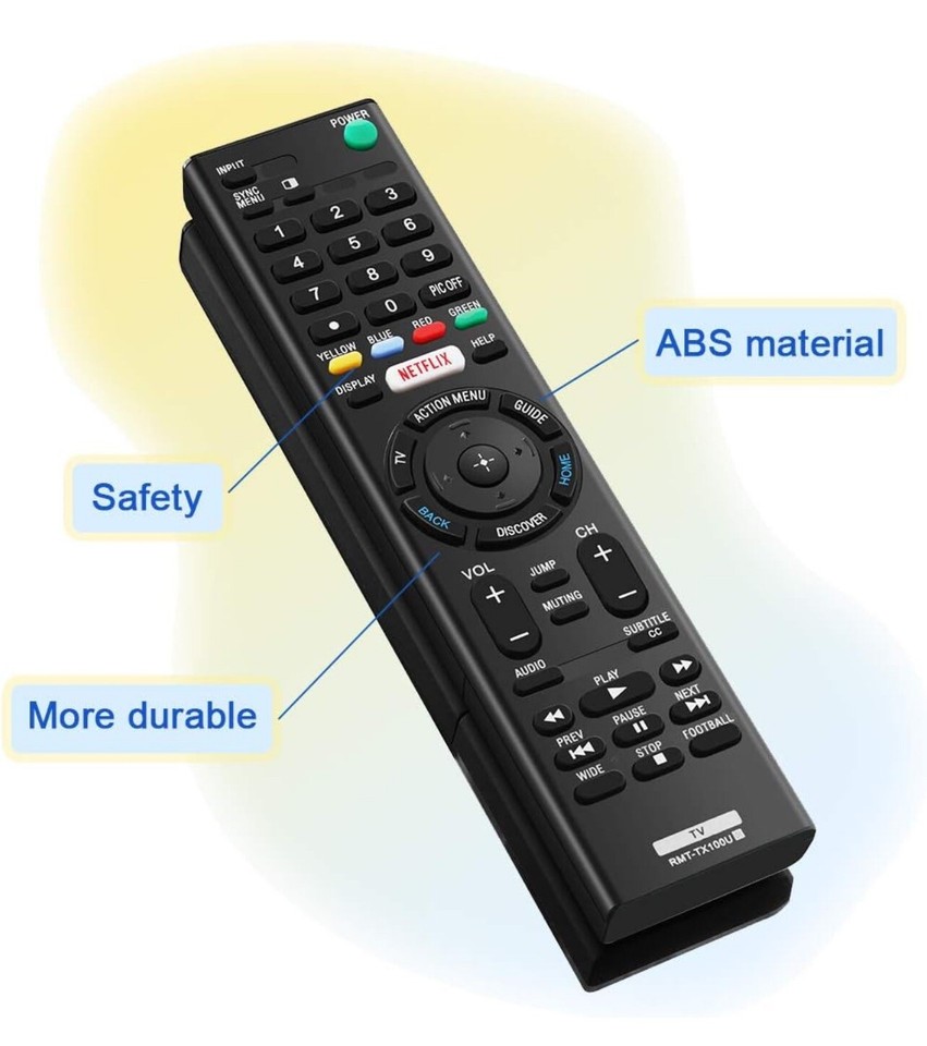 RMT-TX100U Universal Remote Control for Sony-TV-Remote Replacement for ...