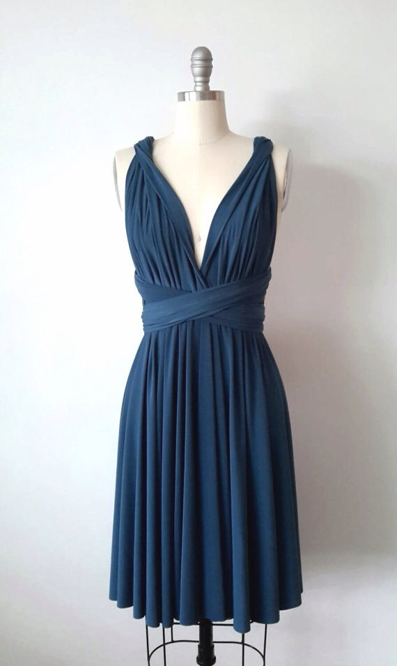 Short Infinity Convertible Multiway Formal Bridesmaid Dress, Handmade ...