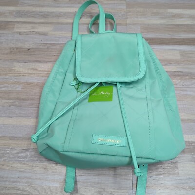 VERA BRADLEY Preppy Poly Backpack Mint Drawstring & Flap. NWT | eBay