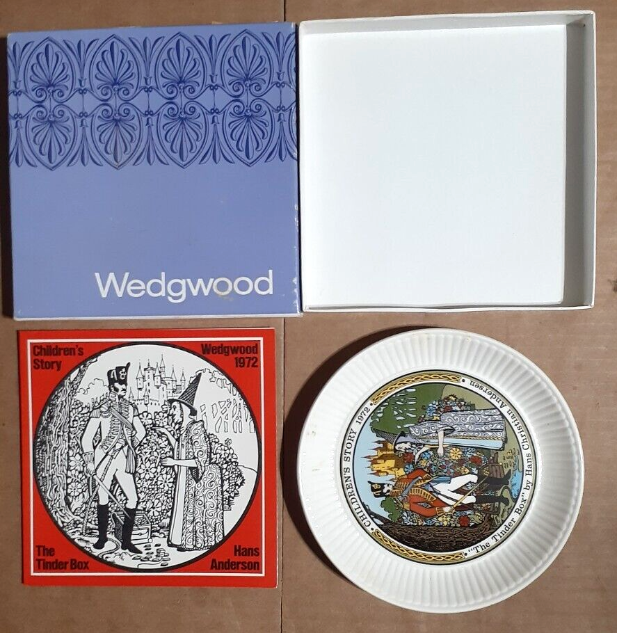 1972 Edition Wedgwood Children's Stories Plate "The Tinder Box" W/Box ...