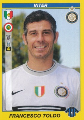 216 FRANCESCO TOLDO ITALIA INTER STICKER CALCIATORI 2010 PANINI | eBay