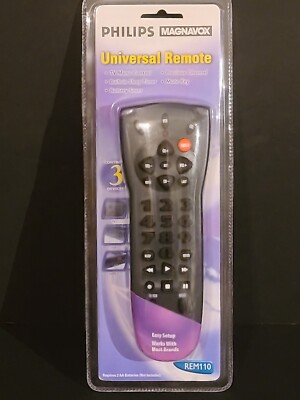 NEW SEALED PHILLIPS MAGNAVOX REM110 Three Device Universal Remote ...