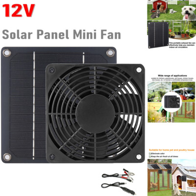 12V 3W Solar Fans Small Solar Powered Waterproof Fan Kit for Small ...