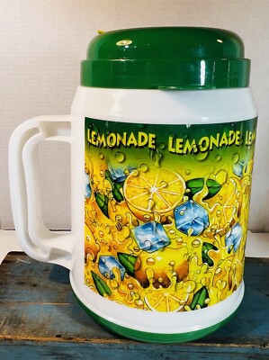 Berk 64oz Lemonade Insulated Travel Jug Closable Sip & Straw Green ...