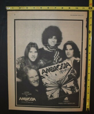 Ambrosia Vintage 1975 Album Ad Self Titled | eBay