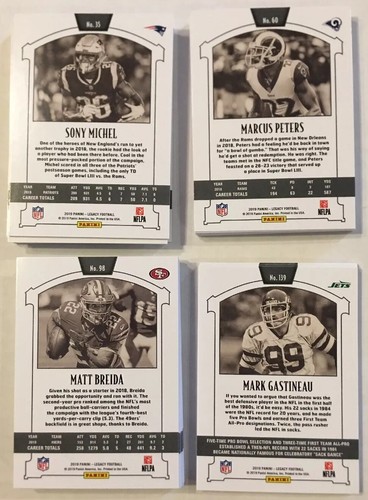 2019 Panini Legacy Football Base Cards Lot You Pick | eBay