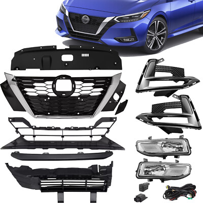 For Sentra 2020 2021 2022 Grilles/Radiator Shutter/Trim/Fog Lights ...