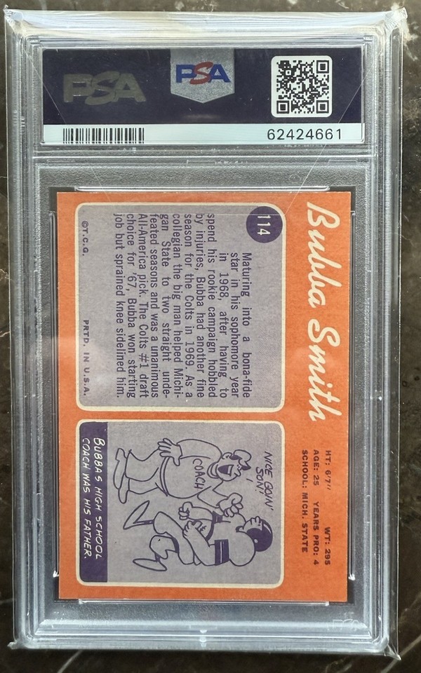1970 Topps Bubba Smith #114 Colts RC PSA 8 Rookie Card Football | eBay