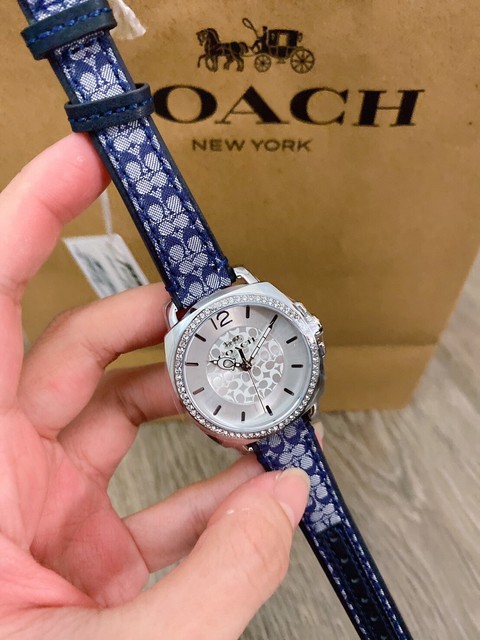 Coach BOYFRIEND Signature Navy/silver Watch 14503149 for sale online | eBay