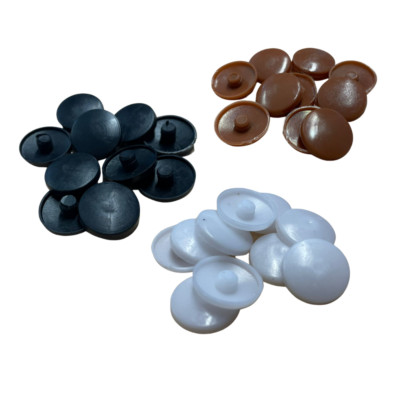 10 x T30 Torx Head Screw Caps Hole Covers Push Fit Furniture White ...