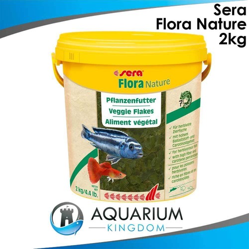 Sera Flora Nature 2kg 10L - Veggie Flakes - Cichlid & Tropical Fish ...