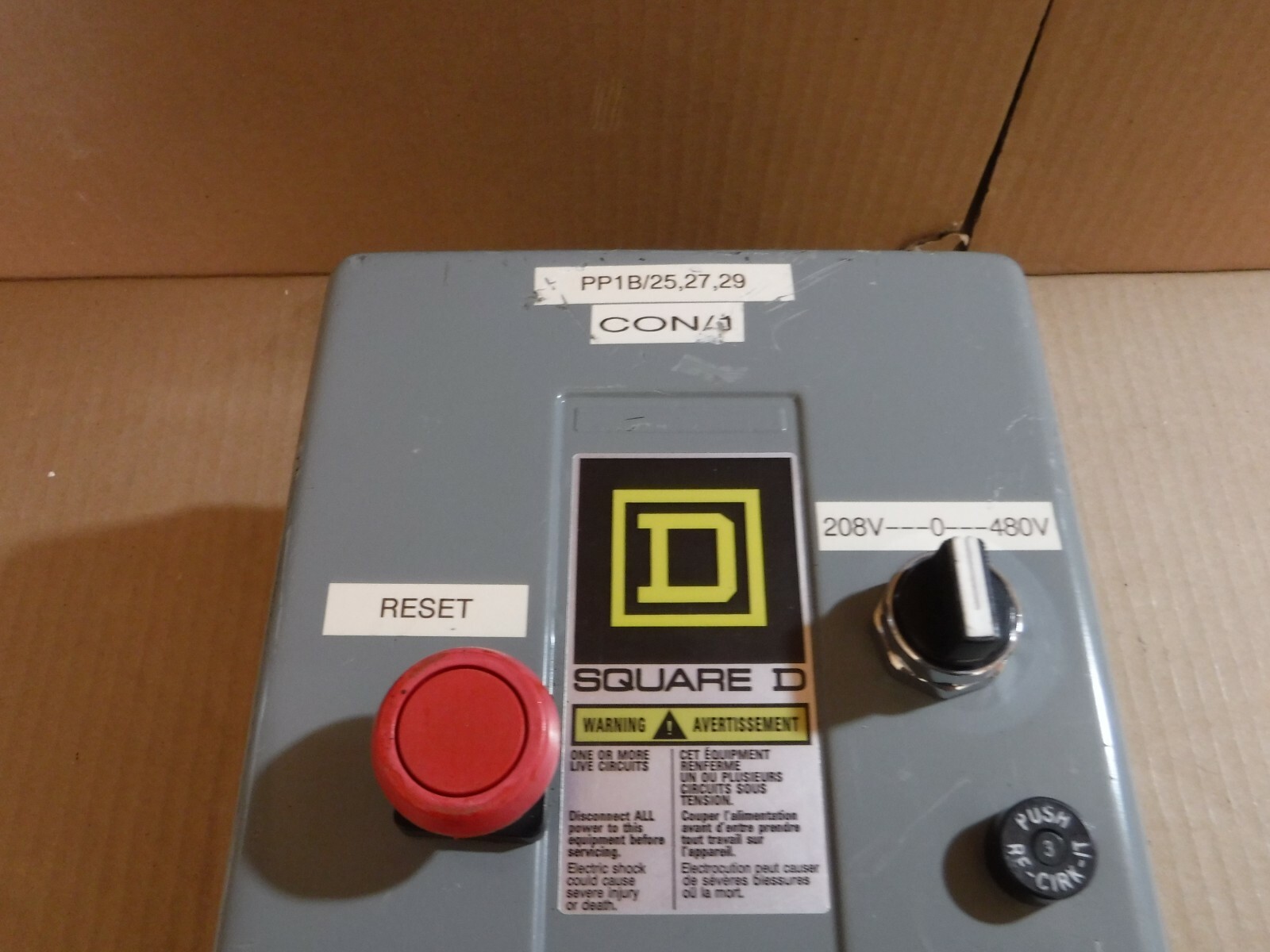 SQUARE D CLASS 8502 TYPE S NEMA SIZE 2 CONTACTOR 208V-0-480 | eBay