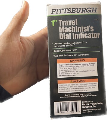 Pittsburgh 1 in Travel Machinist's Dial Indicator Delivers precise ...
