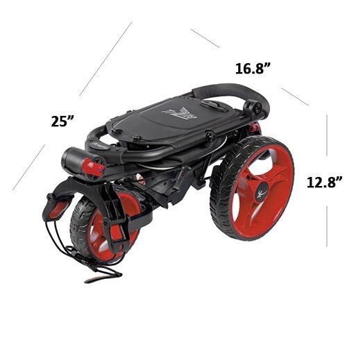 Tri Lite Deluxe Golf Buggy Black/Red Golf Cart Golf Buggy NEW Folding 3 ...