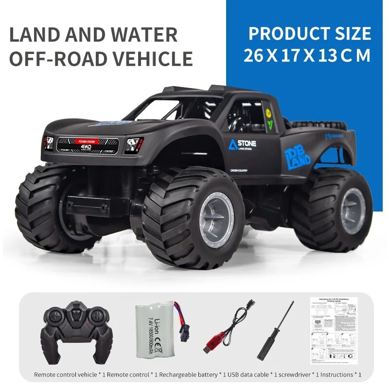 RC Trucks 4x4 Offroad Waterproof, 1:16 Amphibious Remote Control Car | eBay