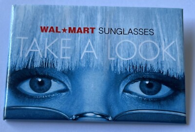 Wal-Mart Sunglasses Take A Look Vintage Promotional Pin Button FREE ...