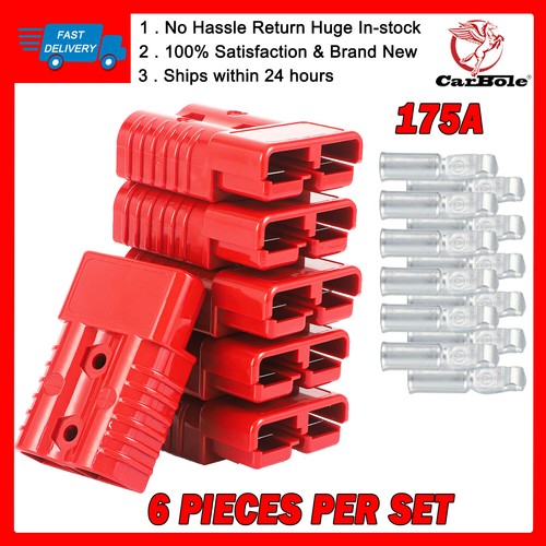 6Pcs 175AMP Connector Anderson Style Plug 12/24V DC Power Solar Caravan ...