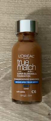 📀 L'Oreal True Match Super-Blendable Foundation SPF 17 - C6 SOFT SABLE ...