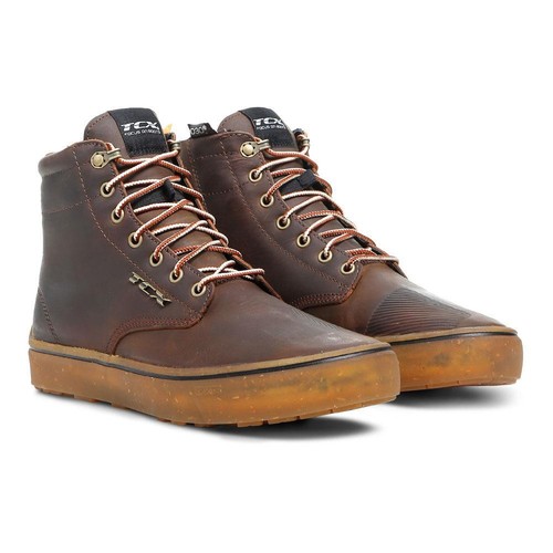 TCX Dartwood Leather Motorbike Touring Road Boots - Brown | eBay Australia