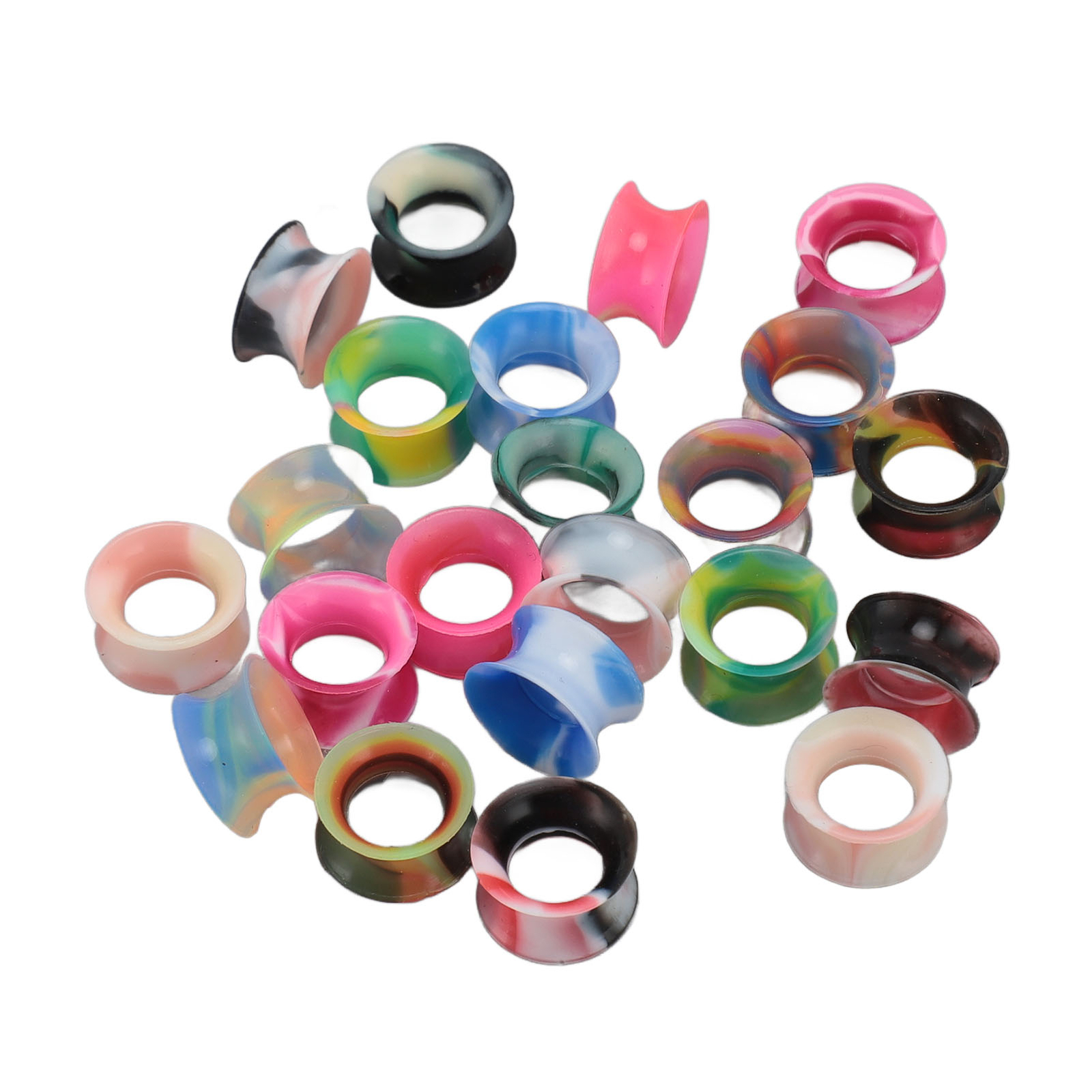 11 Pairs Ear Gauges 12mm Hollow Decorative Reusable Mixed Color Ear ...