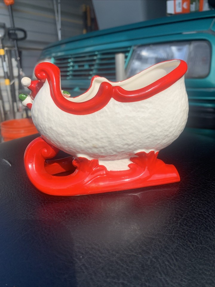 Vintage Relpo Santa Sleigh Planter/ 1960’s / Made In Japan/ Amazing ...