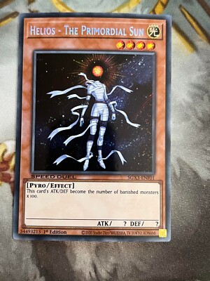 Helios - The Primordial Sun (Secret Rare) SGX3-ENF01 Secret Rare YuGiOh ...