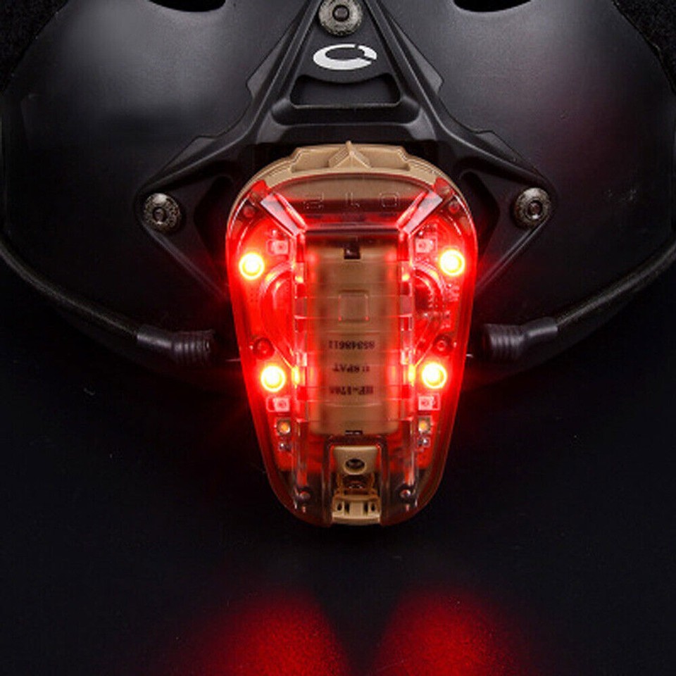 WADSN Tactical IFF LED + IR Helmet Strobe Light IP67 Waterproof Manta ...